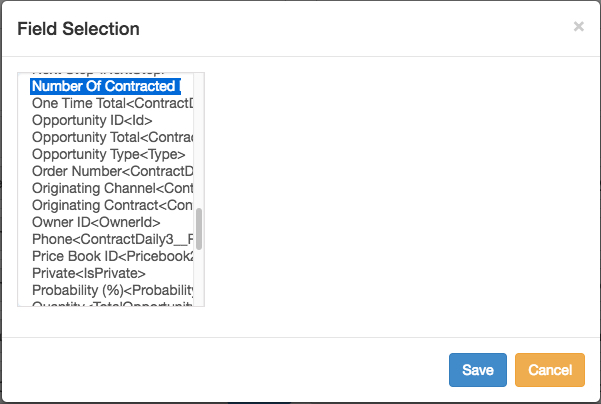 Asset-Based Ordering : Fields Mapping